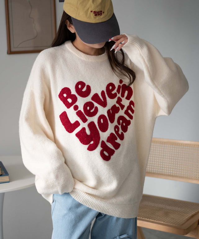 フラッフィーグラフィックBIGニットプルオーバー｜WEGO（ウィゴー） – WEGO ONLINE STORE